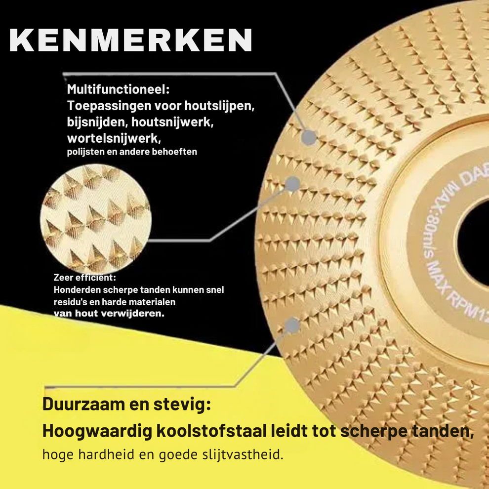 Haakse-slijper schijven voor hout – Snijden, vormen & schuren (3 stuks ...